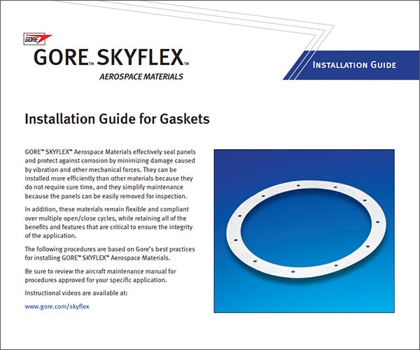 Installation Guide: Installing Gaskets - GORE® SKYFLEX® Aerospace Materials | Gore